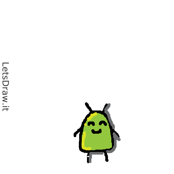 How to draw Android / 45gsttpfq.png / LetsDrawIt