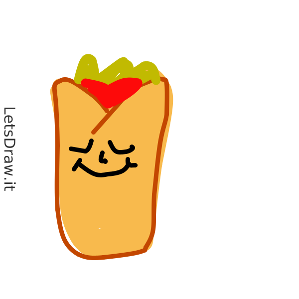 How to draw burrito / 45s7mis17.png / LetsDrawIt