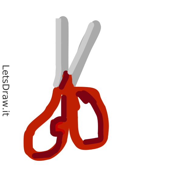 How to draw pair of scissors / 467mmwbrd.png / LetsDrawIt