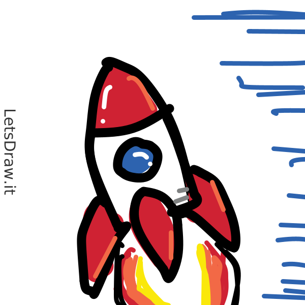 How to draw rocket / 46e8kdcq.png / LetsDrawIt