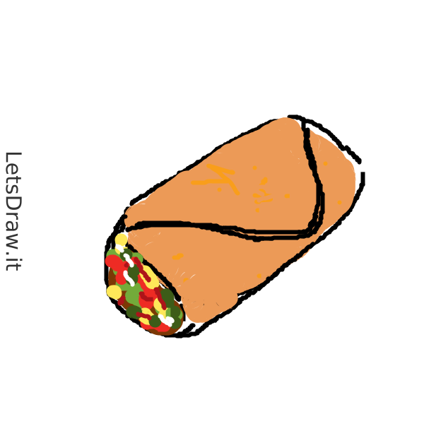 How to draw burrito / 49cdqrywu.png / LetsDrawIt