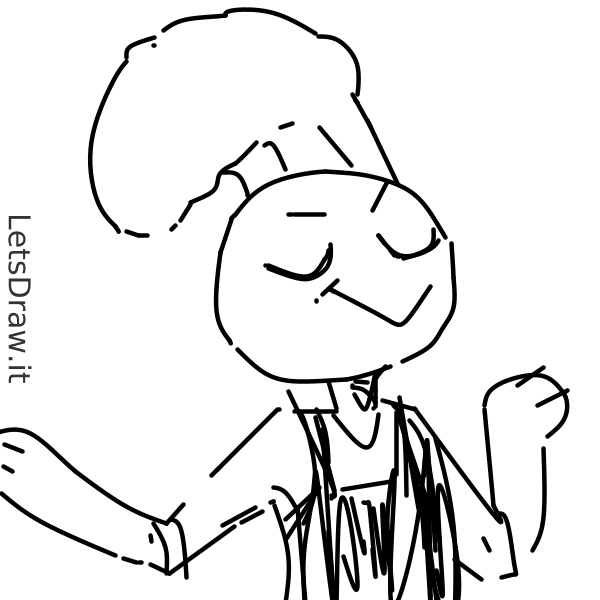How to draw chef / 4aaerqnqn.png / LetsDrawIt