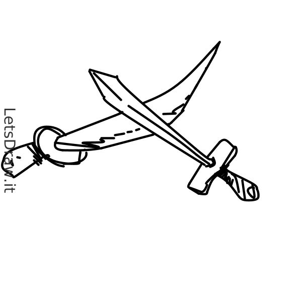 How to draw Swords / 4btmreciw.png / LetsDrawIt