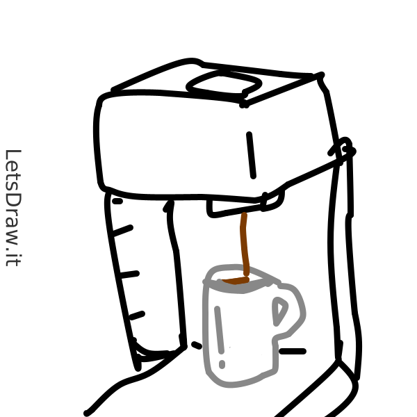 How to draw Coffee machine / 4cickrkkx.png / LetsDrawIt