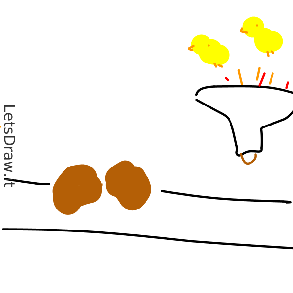 How to draw chicken nuggets / 4dpyejew6.png / LetsDrawIt