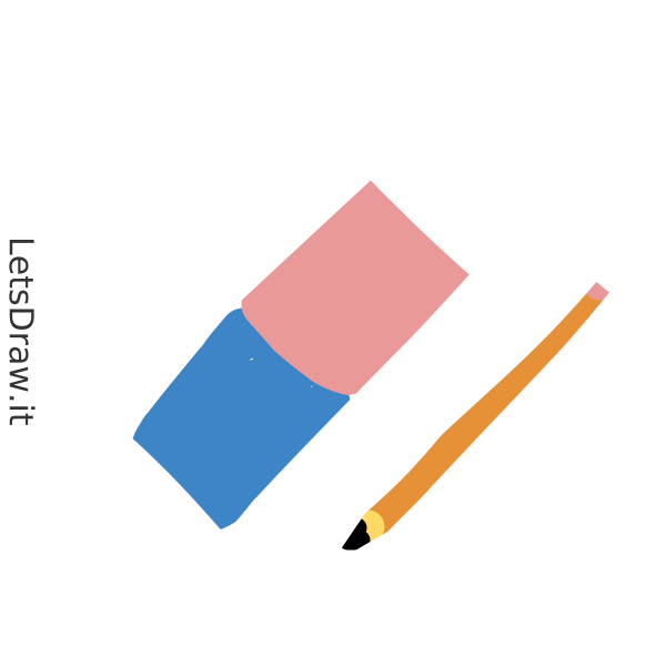 How to draw eraser / 4eoafojrg.png / LetsDrawIt
