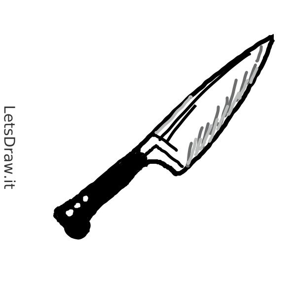 How to draw knife / 4fbftt64h.png / LetsDrawIt