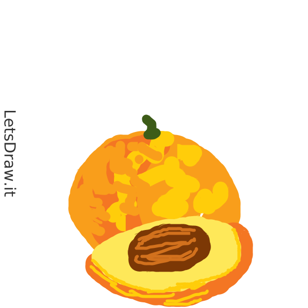 How to draw apricot / LetsDrawIt