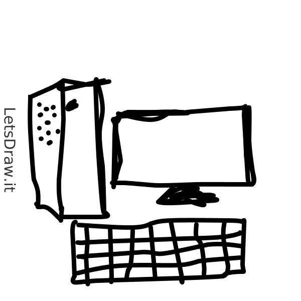 How to draw computer / 4ha1re36.png / LetsDrawIt