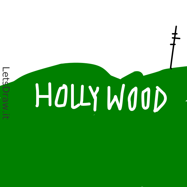 How to draw Hollywood / 4hkdnbcq7.png / LetsDrawIt