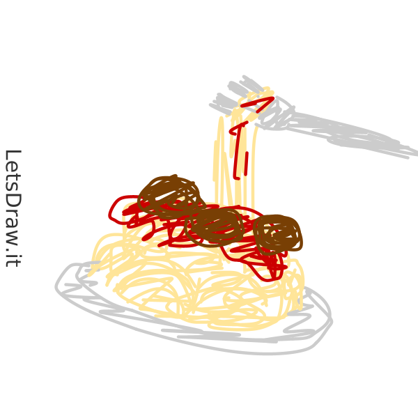 How to draw spaghetti / 4htogtw71.png / LetsDrawIt