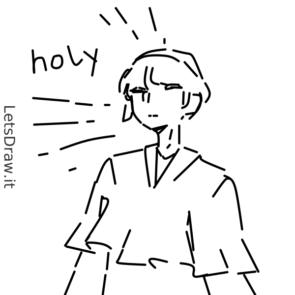 How to draw pope / 4mf4cdks4.png / LetsDrawIt