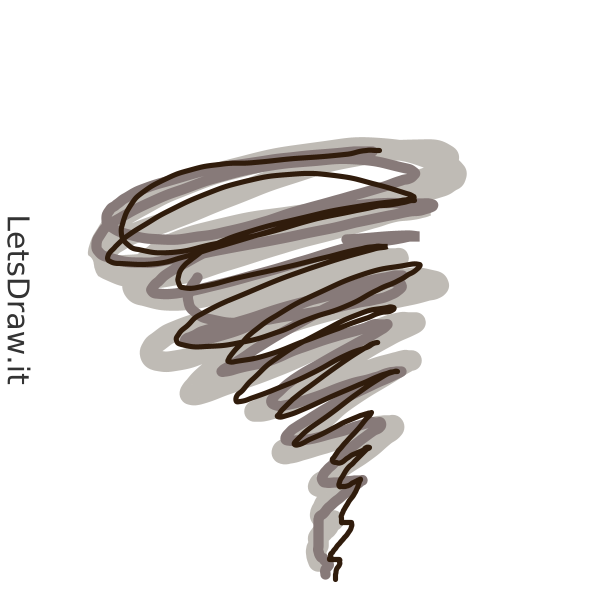 How to draw tornado / 4nmnf1u5.png / LetsDrawIt