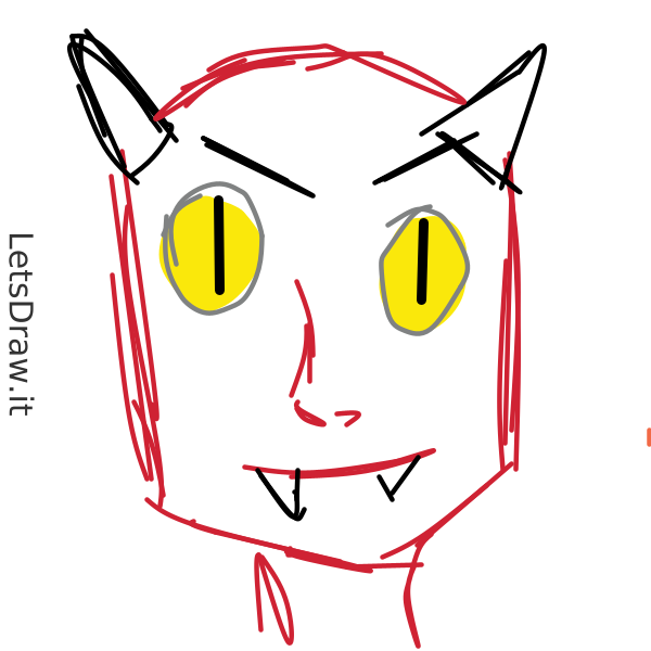 How to draw devil / 4pe5s4fq.png / LetsDrawIt