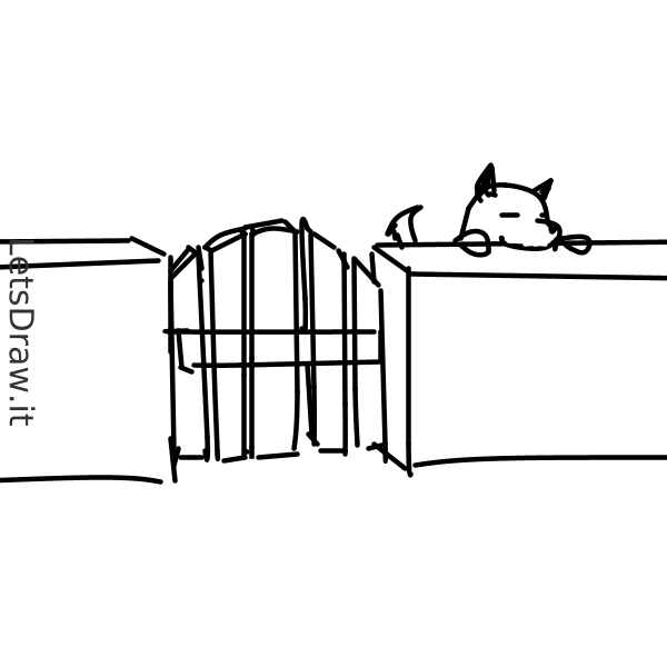 How to draw gate / 4rtdbkjyd.png / LetsDrawIt