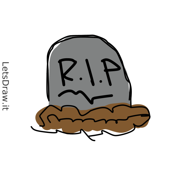 How to draw grave / 4sfkni3km.png / LetsDrawIt
