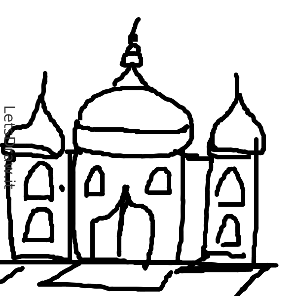 How to draw palace / 4wxgxcaf7.png / LetsDrawIt
