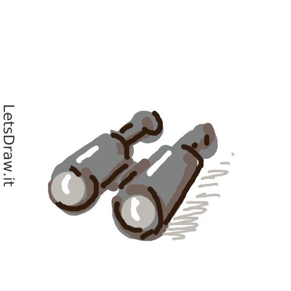 How to draw binoculars / 4y4xcayet.png / LetsDrawIt