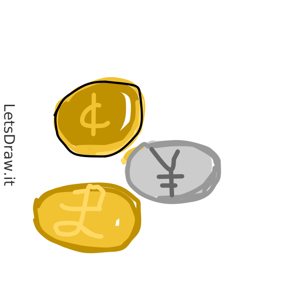 How to draw coins / 51f7ewfz1.png / LetsDrawIt
