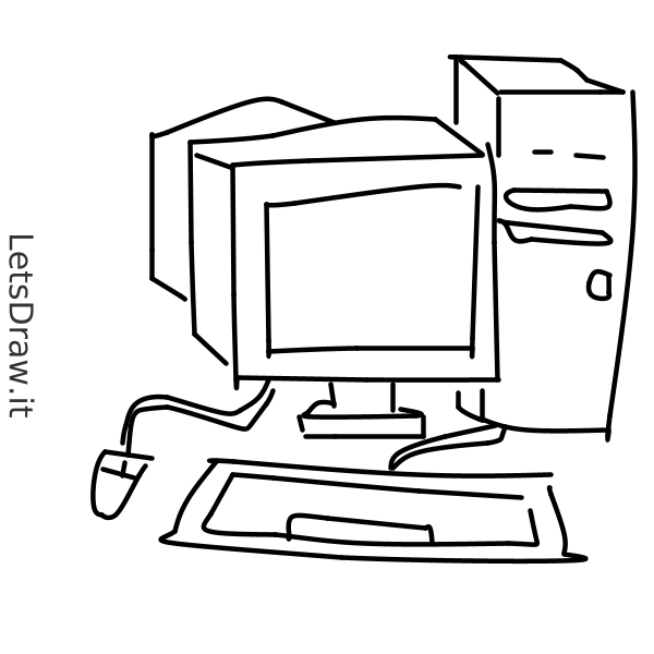 How to draw computer / 53haj85w.png / LetsDrawIt
