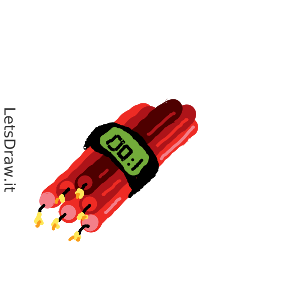 How to draw dynamite / 53hj16aph.png / LetsDrawIt