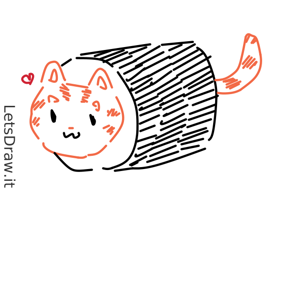 How to draw Sushi / LetsDrawIt