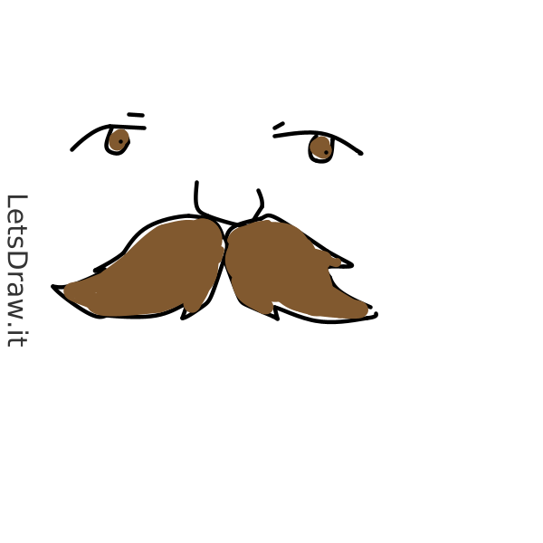 How to draw mustache / 586ettog.png / LetsDrawIt