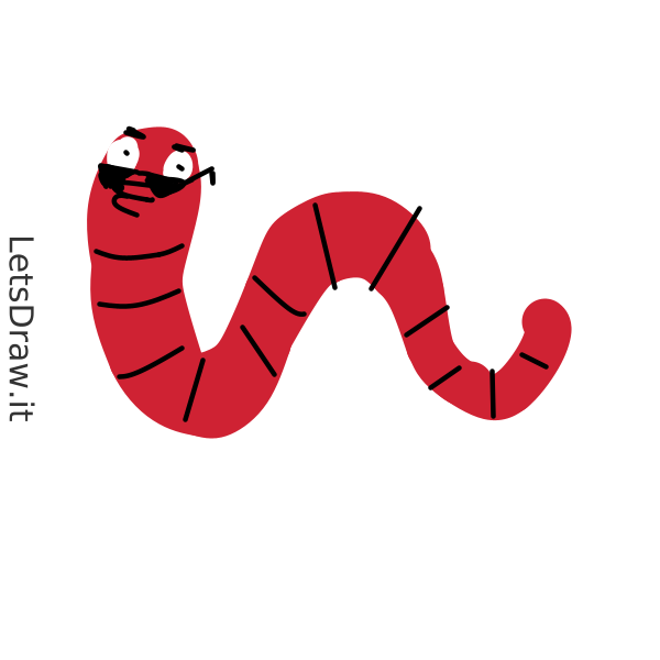 How to draw worm / 59zigh59.png / LetsDrawIt