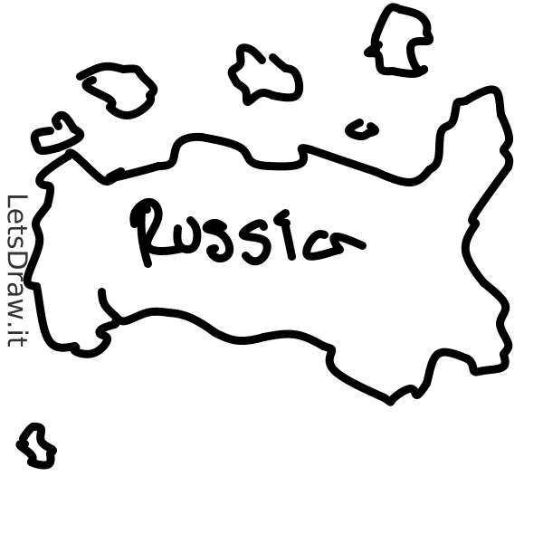 How to draw Russia / LetsDrawIt