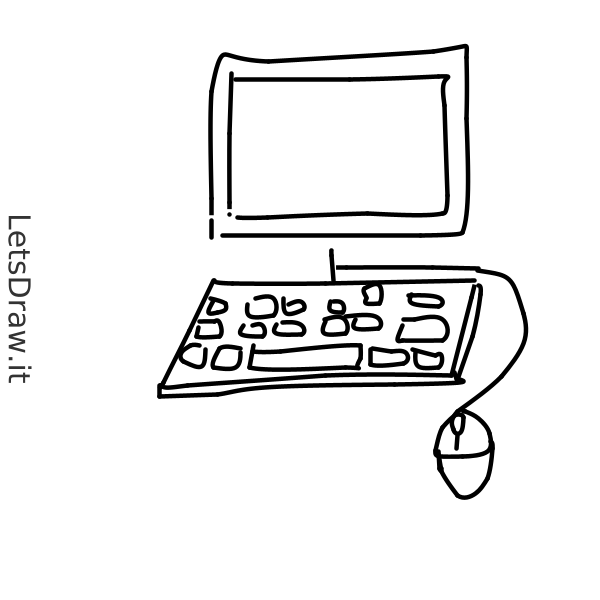 How to draw keyboard / 5eh9kewdo.png / LetsDrawIt