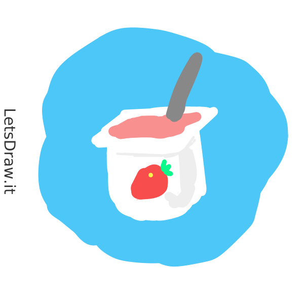 How to draw yoghurt / LetsDrawIt