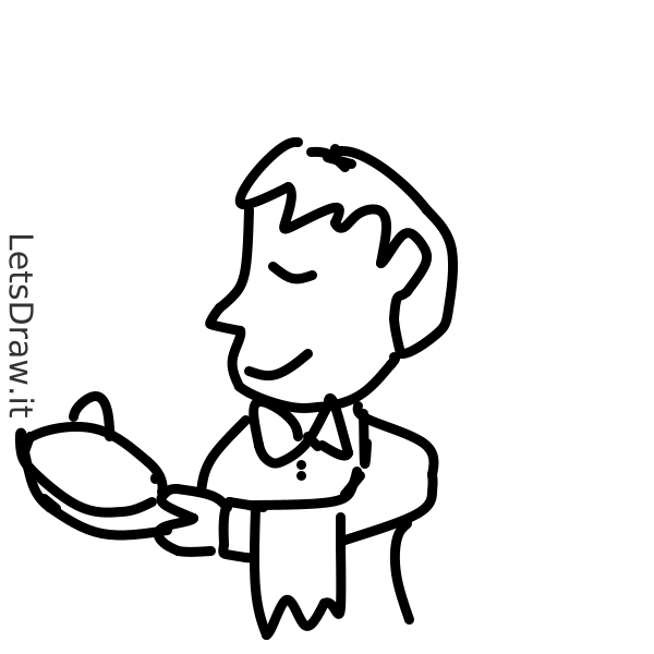 How to draw waiter / 5hqrphx4o.png / LetsDrawIt