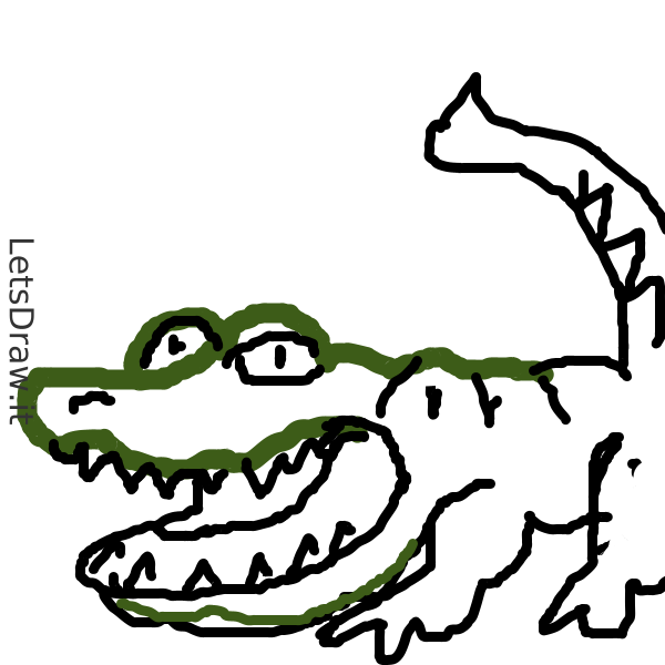 How to draw alligator / 5io7op3iu.png / LetsDrawIt