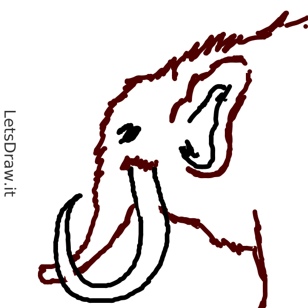 How to draw mammoth / 5ir3xuusp.png / LetsDrawIt