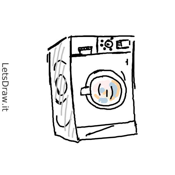 How to draw washing machine / 5iyitu1yt.png / LetsDrawIt