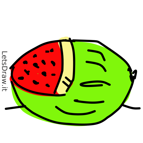 How to draw watermelon / 5kf3j6jem.png / LetsDrawIt