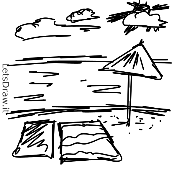 How to draw beach / 5mbubryys.png / LetsDrawIt