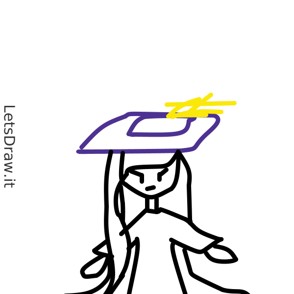 How to draw graduate / 5mzhbem4m.png / LetsDrawIt