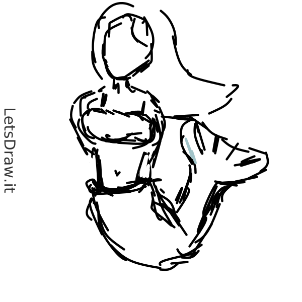 How to draw mermaid / 5ndgdagqb.png / LetsDrawIt