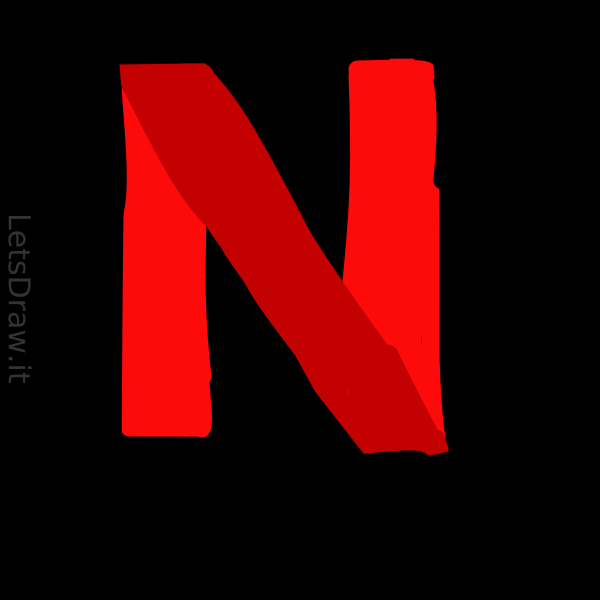 How to draw netflix / 5o1rjc9rm.png / LetsDrawIt