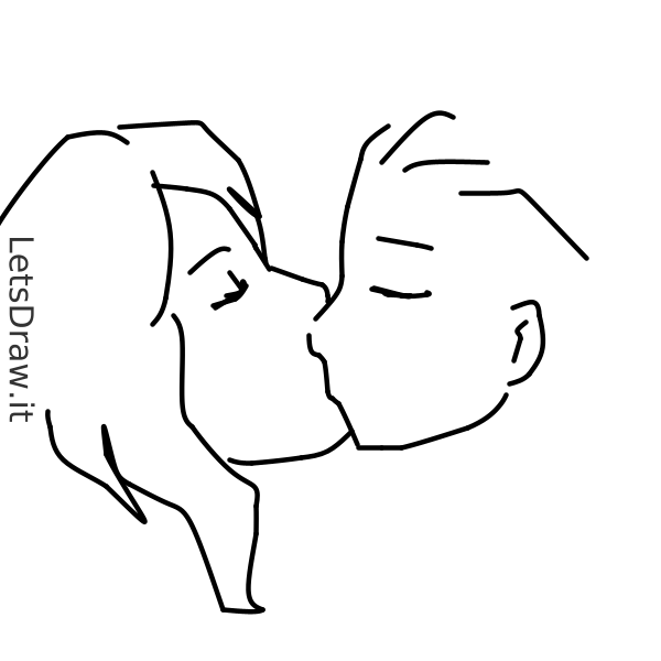 How to draw kiss / 5pgjdwkoh.png / LetsDrawIt
