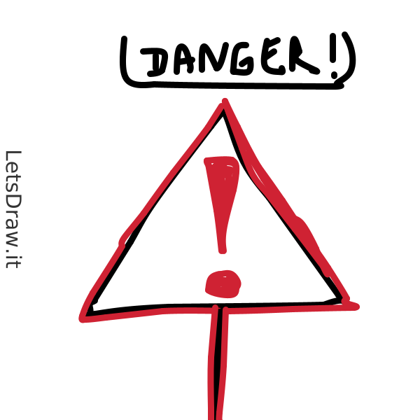 How to draw danger / 5rbebzegy.png / LetsDrawIt