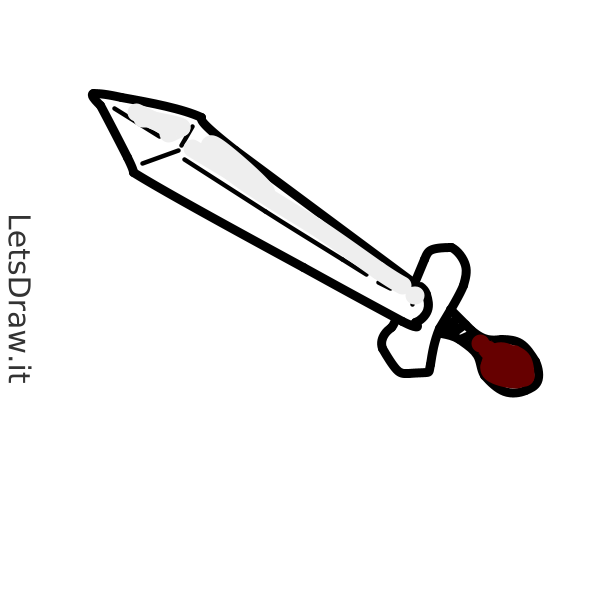 How to draw sword / 5smed6783.png / LetsDrawIt