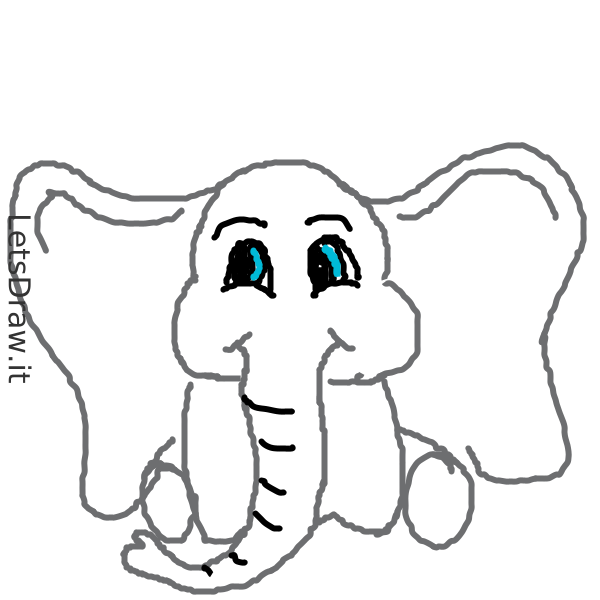 How to draw Elephants / 5txyojxwg.png / LetsDrawIt