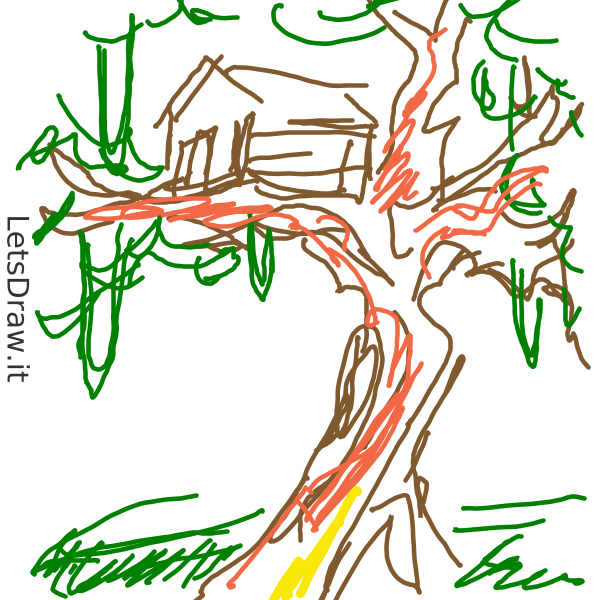 How to draw treehouse / 5unuck7fe.png / LetsDrawIt