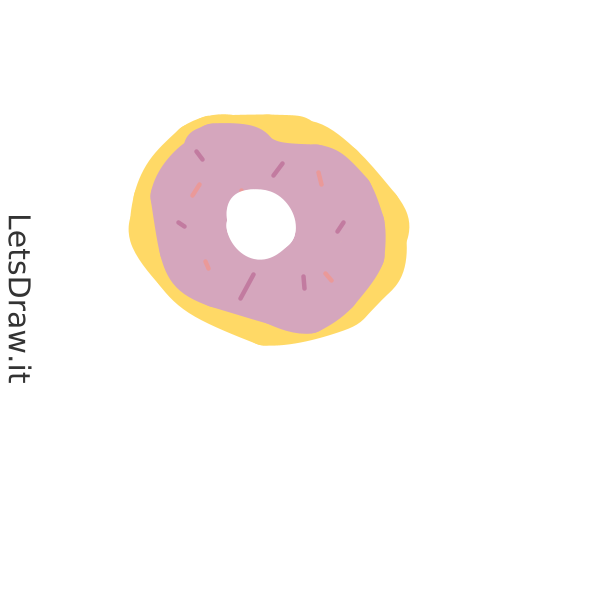 How to draw doughnut / 5yergzmes.png / LetsDrawIt
