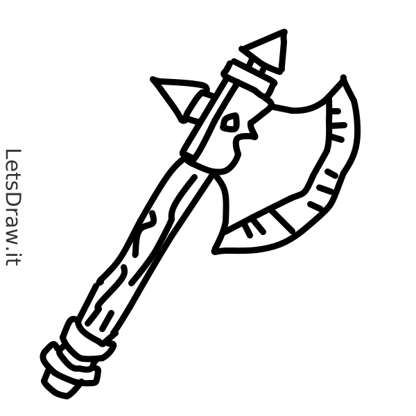 How to draw axe / 5ykue96hw.png / LetsDrawIt