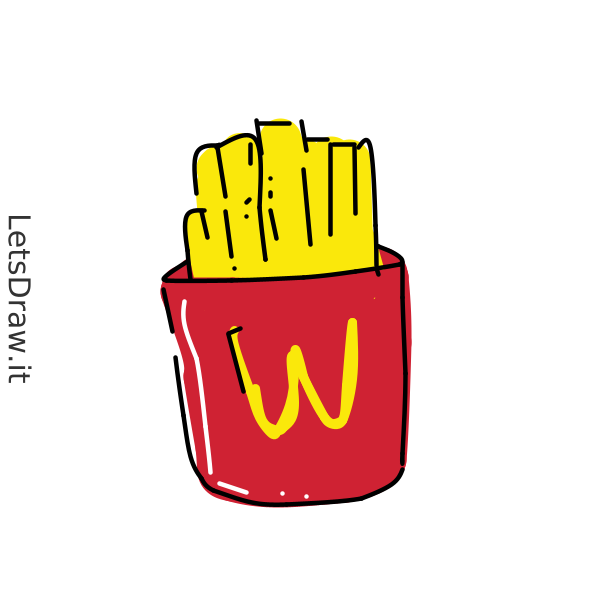How to draw french fries / 5zw4nm9ur.png / LetsDrawIt