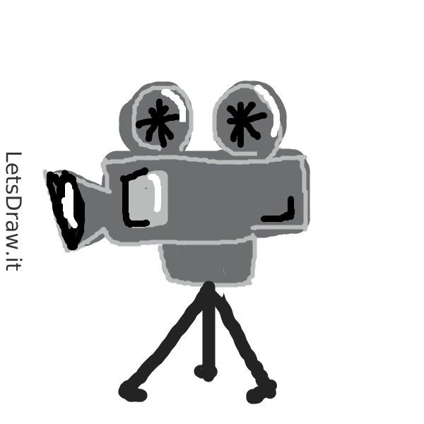 How to draw video camera / 617oqcz8r.png / LetsDrawIt
