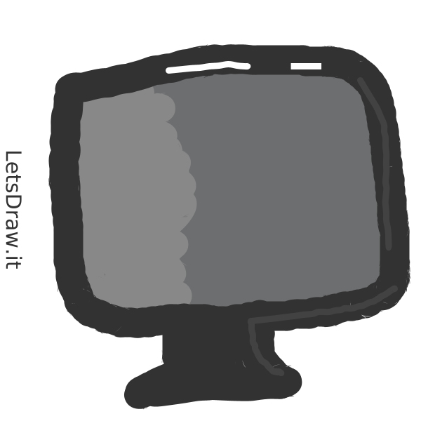 How to draw monitor / 61rftqrza.png / LetsDrawIt